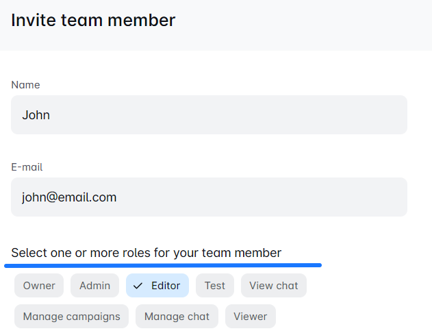 How to invite a team member – LeadIn